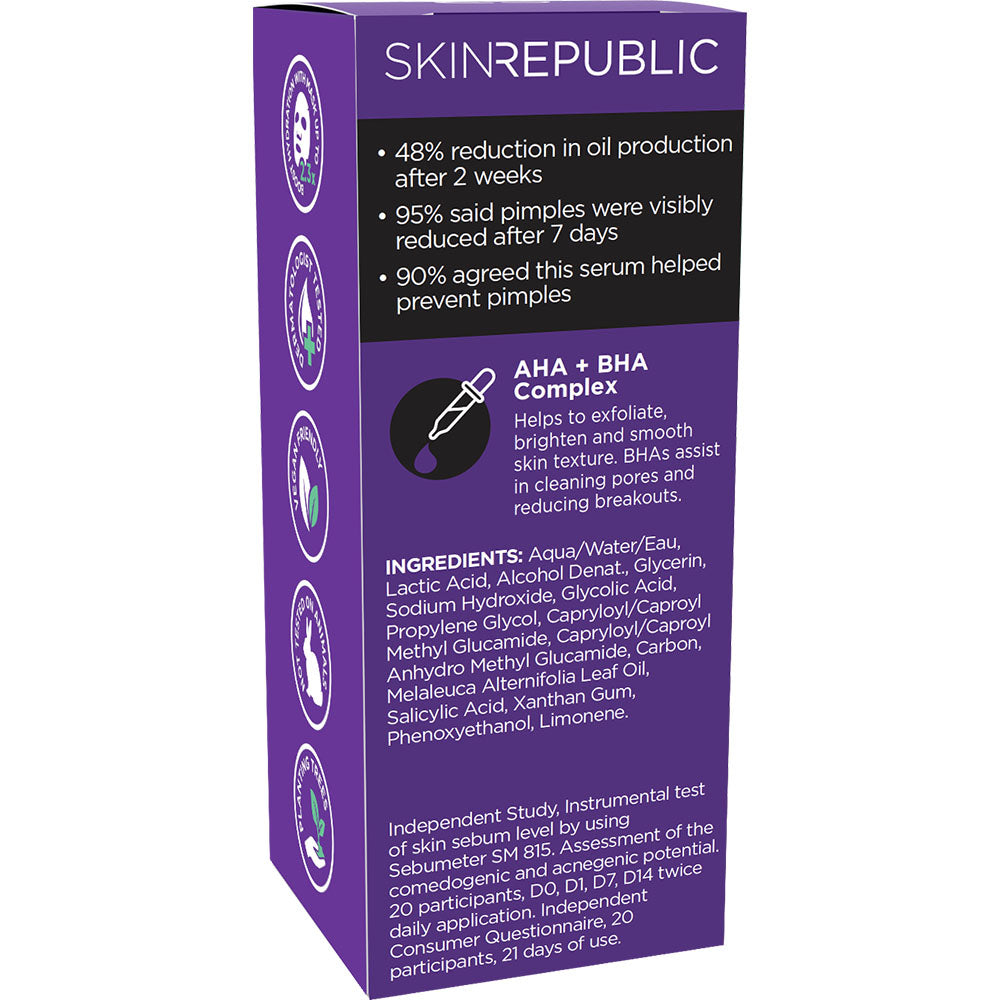 AHA + BHA 10% Charcoal Complex Serum - Skin Republic South Africa